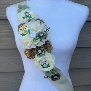 Safari Shoulder Sash Baby Shower Sash Safari Maternity Sash Pregnancy ...