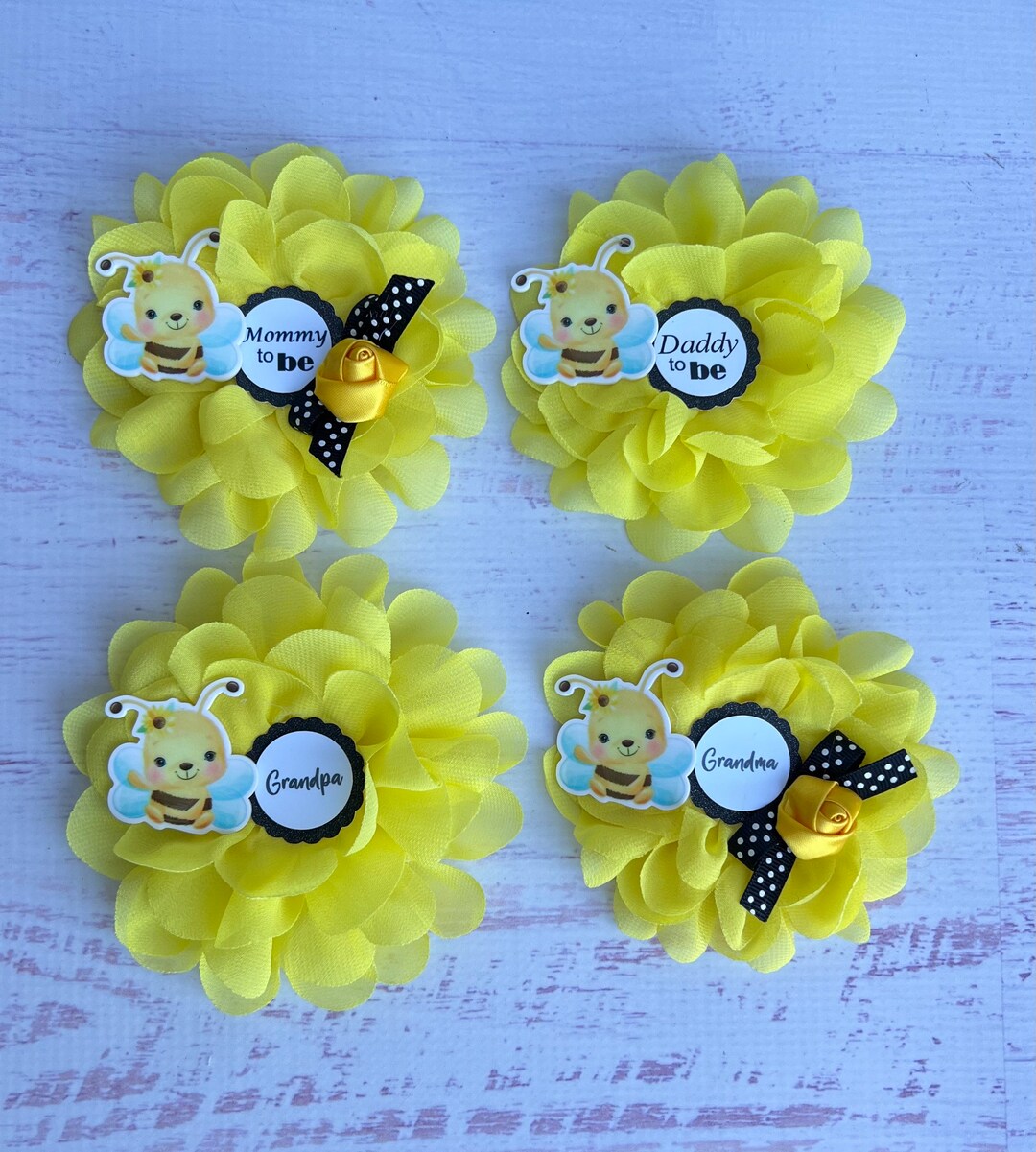 Bee Baby Shower Pin Mommy and Daddy Pins Bee Family Pin Little Bee Baby ...