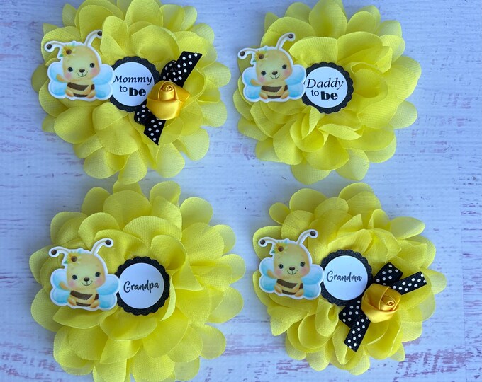 Mommy to Bee Baby Shower Pin, Daddy to Be Badge, Sweet Baby Bee Party ...