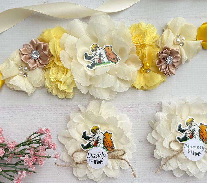 Classic Pooh Baby Shower Sash Classic Pooh Maternity Belt Winnie the ...