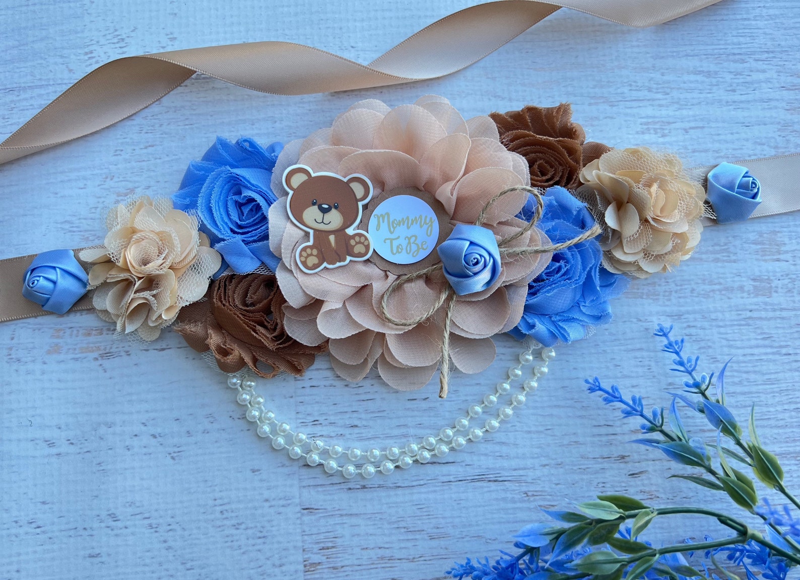 Teddy Bear Baby Shower Sash Teddy Bear Maternity Sash - Etsy