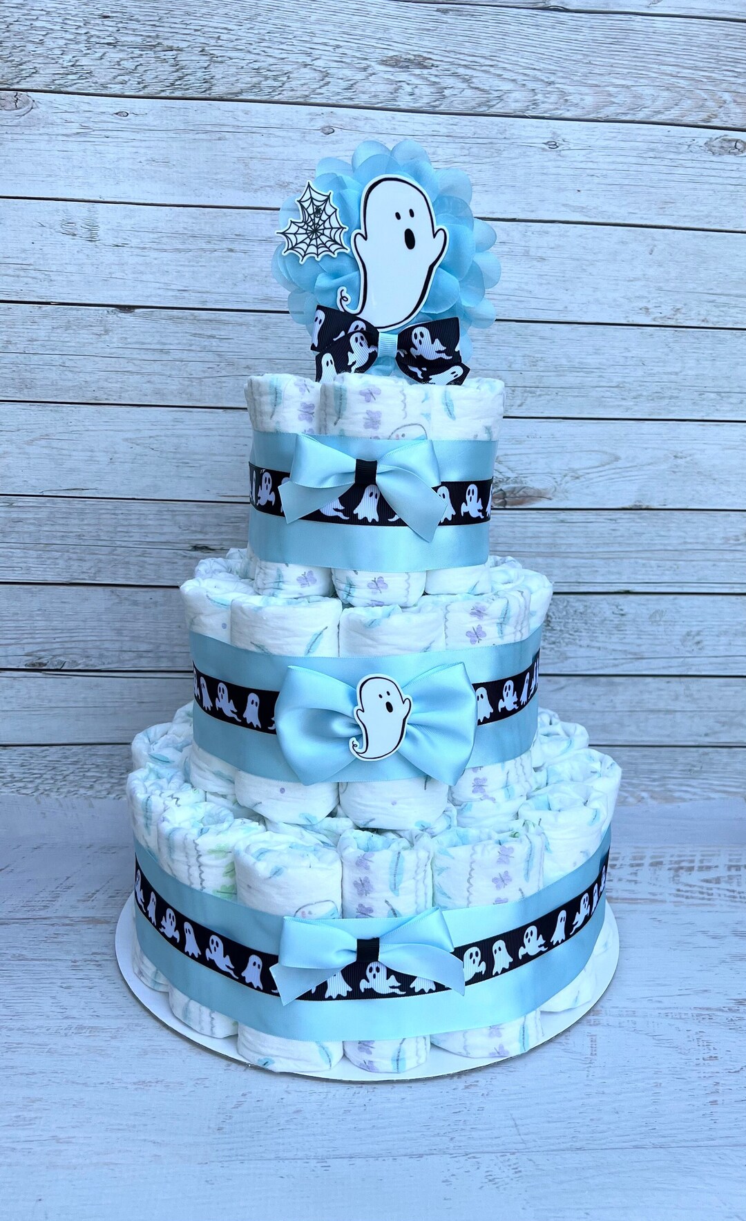 Ghost Diaper Cake Baby Shower diaper Cake Boy Baby Shower - Etsy