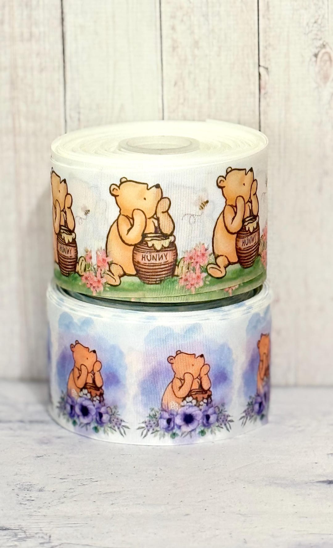 7/8” or 1 1/2” or 3” Classic Winnie the Pooh Grosgrain Ribbon , Classic ...