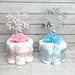 Winter Wonderland Baby Shower Diaper Cake, Snowflake Mini Diaper Cake ...