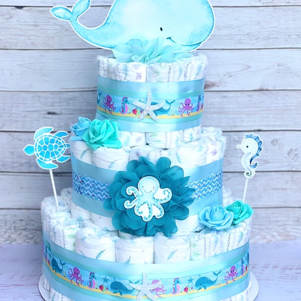 Ocean Diaper Cake - Etsy