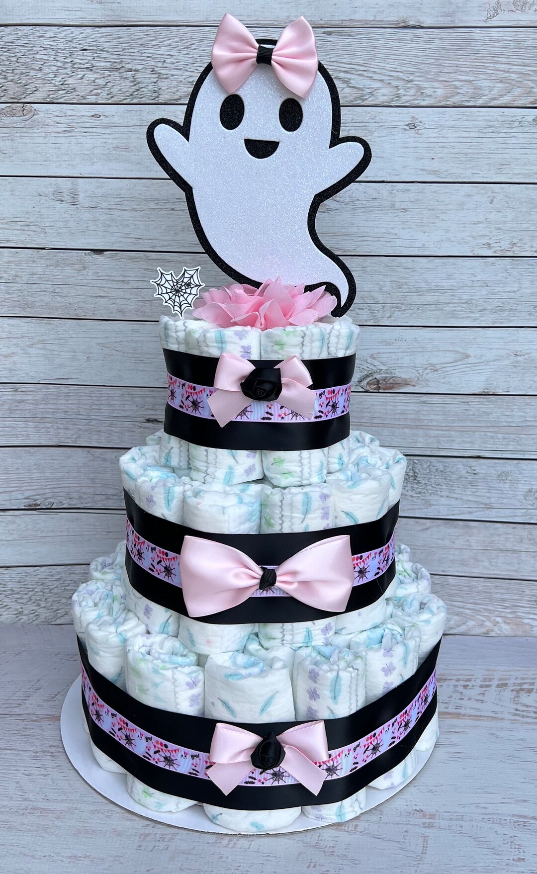 Ghost Diaper Cake Baby Shower diaper Cake Girl Baby Shower - Etsy