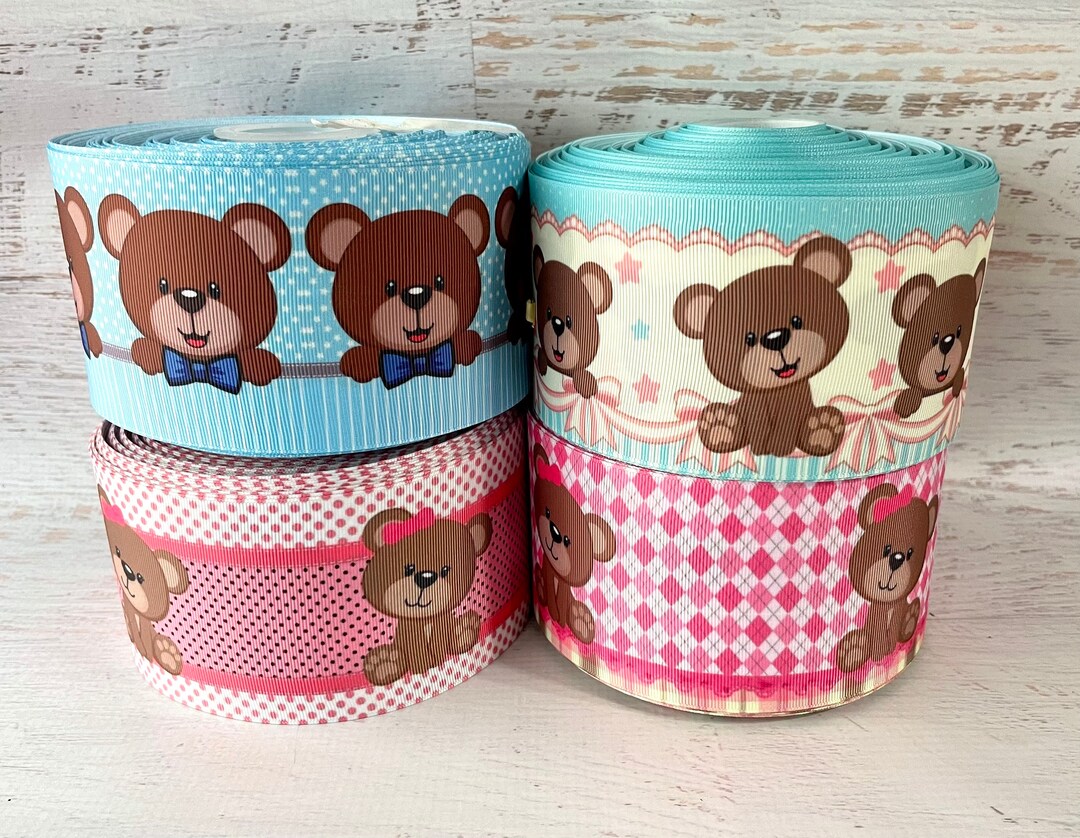 3 Teddy Bear Grosgrain Ribbon Bear Grosgrain Ribbon 3 Yards - Etsy
