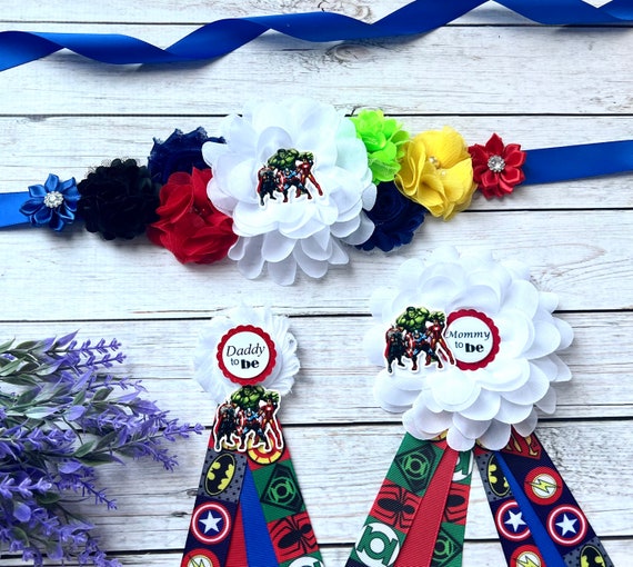 Superhero Baby Shower Sash Superhero Maternity Sash Mommy | Etsy