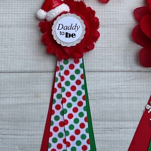 Santa Baby Shower Sash Santa Shoulder Sash Santa Maternity Sash Santa ...