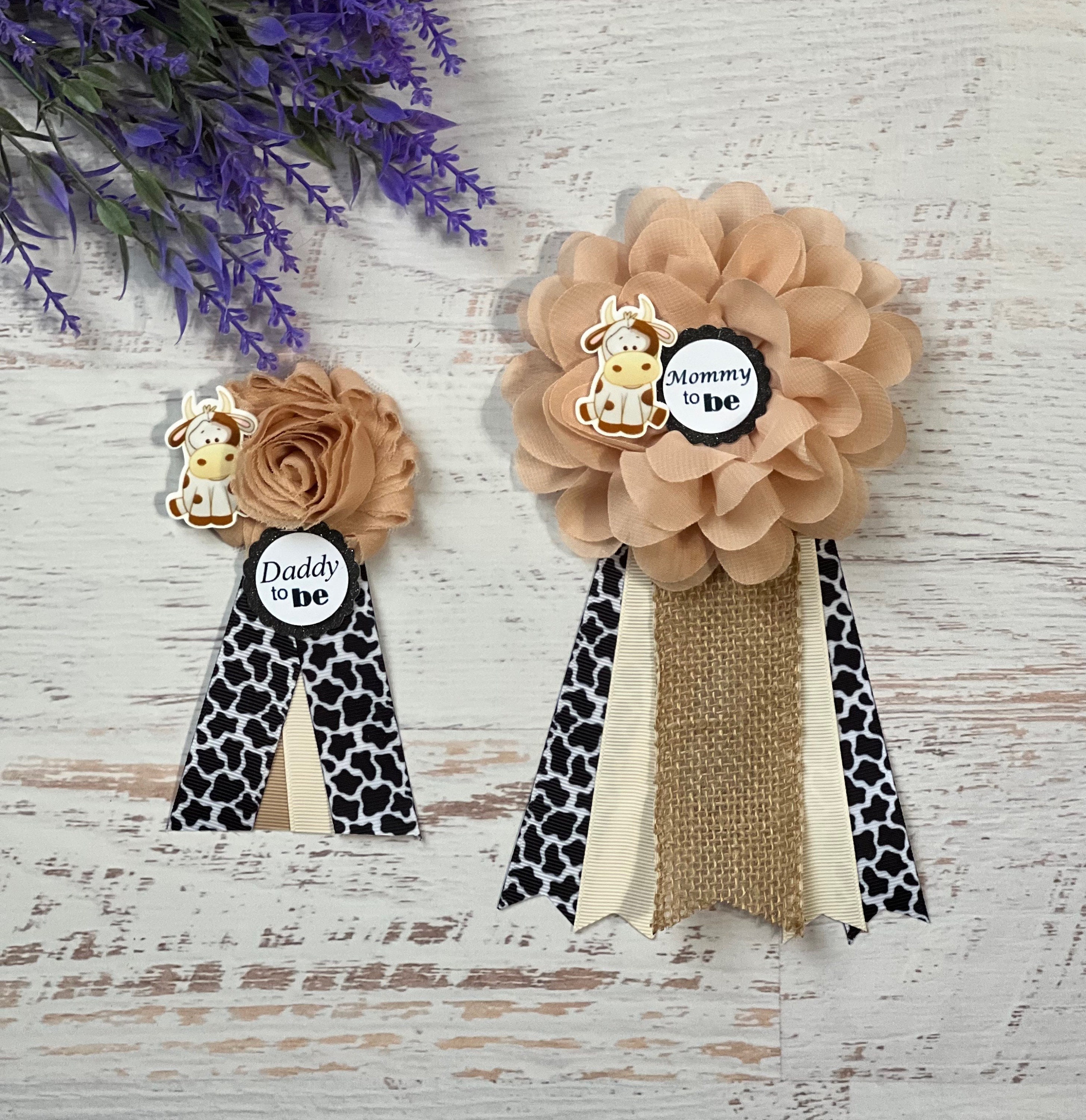 Cow Baby Shower Sash Boy ,cow Maternity Sash ,cow Pregnancy Sash, Cow ...