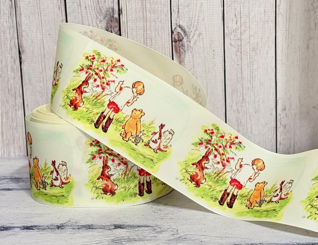 3" 1 1/2” 7/8” Classic Pooh Grosgrain Ribbon ,3 Yards Classic Winnie ...