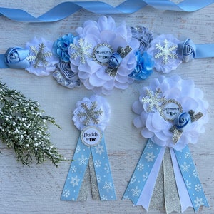 Winter Wonderland Baby Shower Sash ,snowflake Baby Shower Sash ...