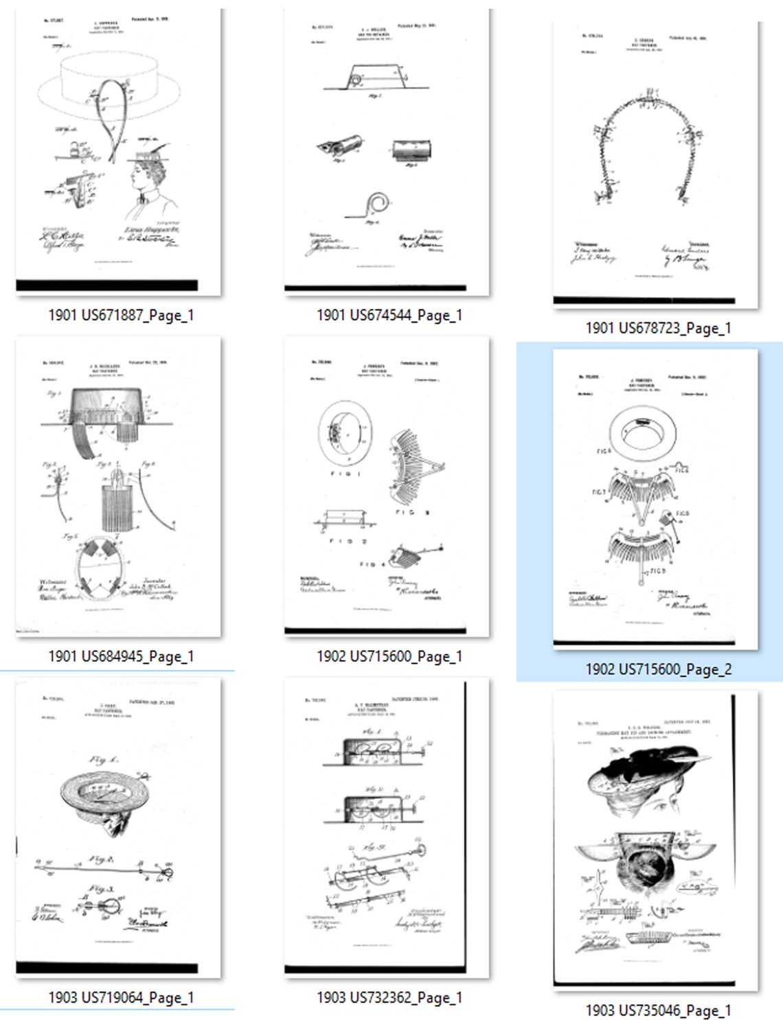 1875-1913 Ladies Hat Fasteners Over 200 Complete US Patents - Etsy