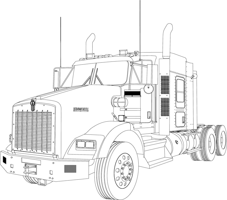 T800 Kenworth Vector Files - Etsy