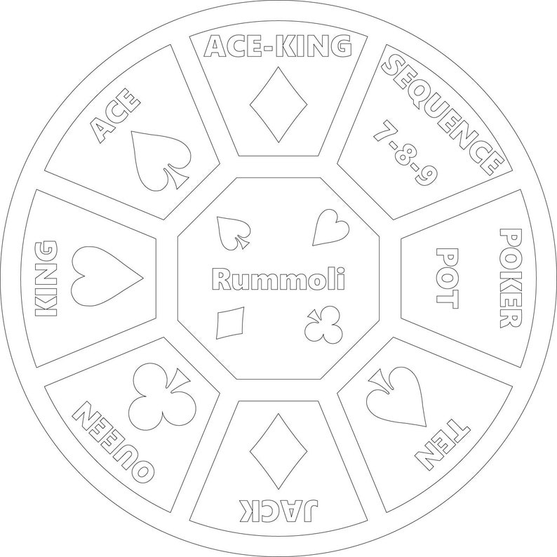 Rummoli Round Game Board Cut Files - Etsy