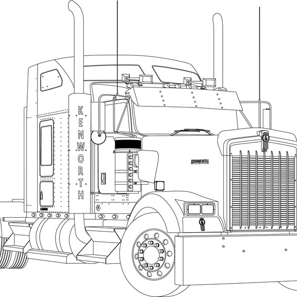 Kenworth W900 Svg Files - Etsy