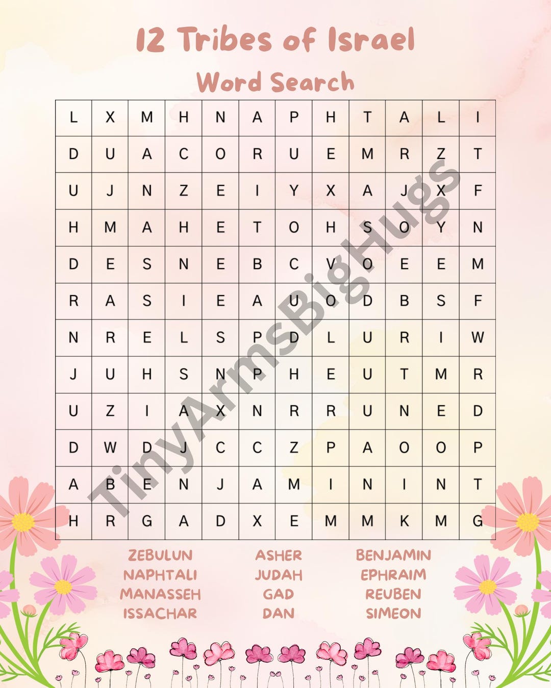 JW Kids Bible Word Search, 12 Tribes of Israel | Meeting and Assembly ...