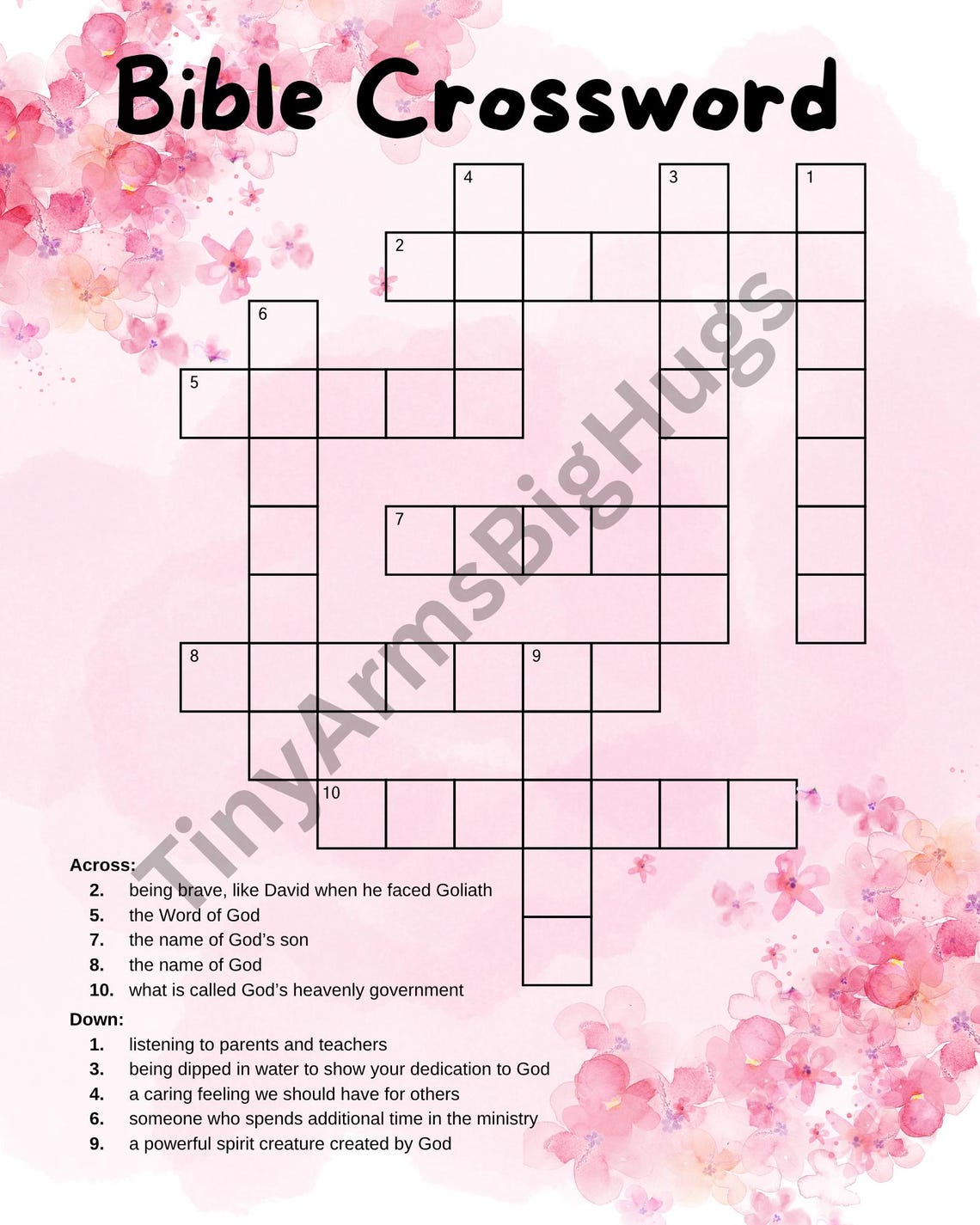 JW Kids Bible Basics Crossword Puzzle | Meeting and Assembly Activities ...