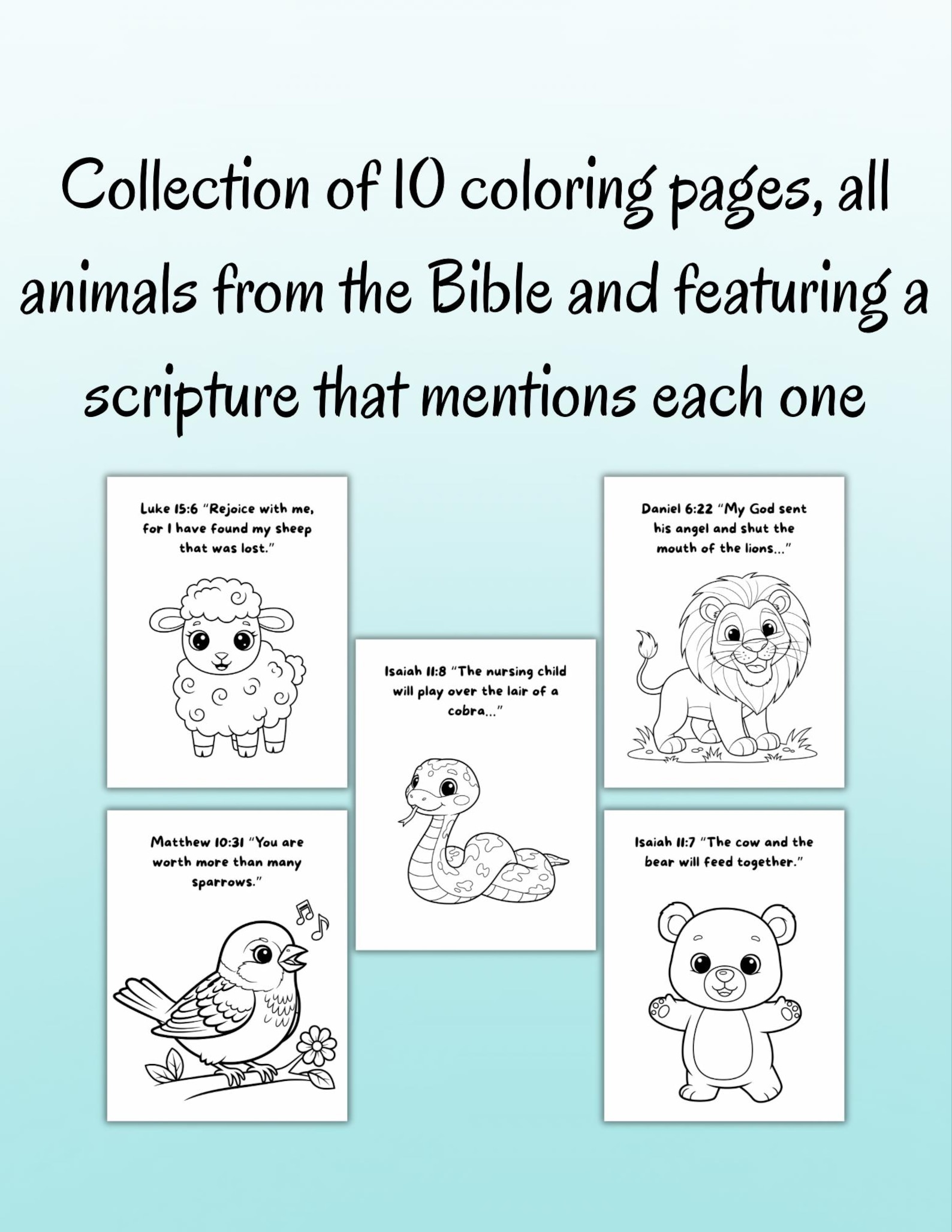JW Kids Bible Animal Coloring Pages | Meeting and Assembly Activities ...