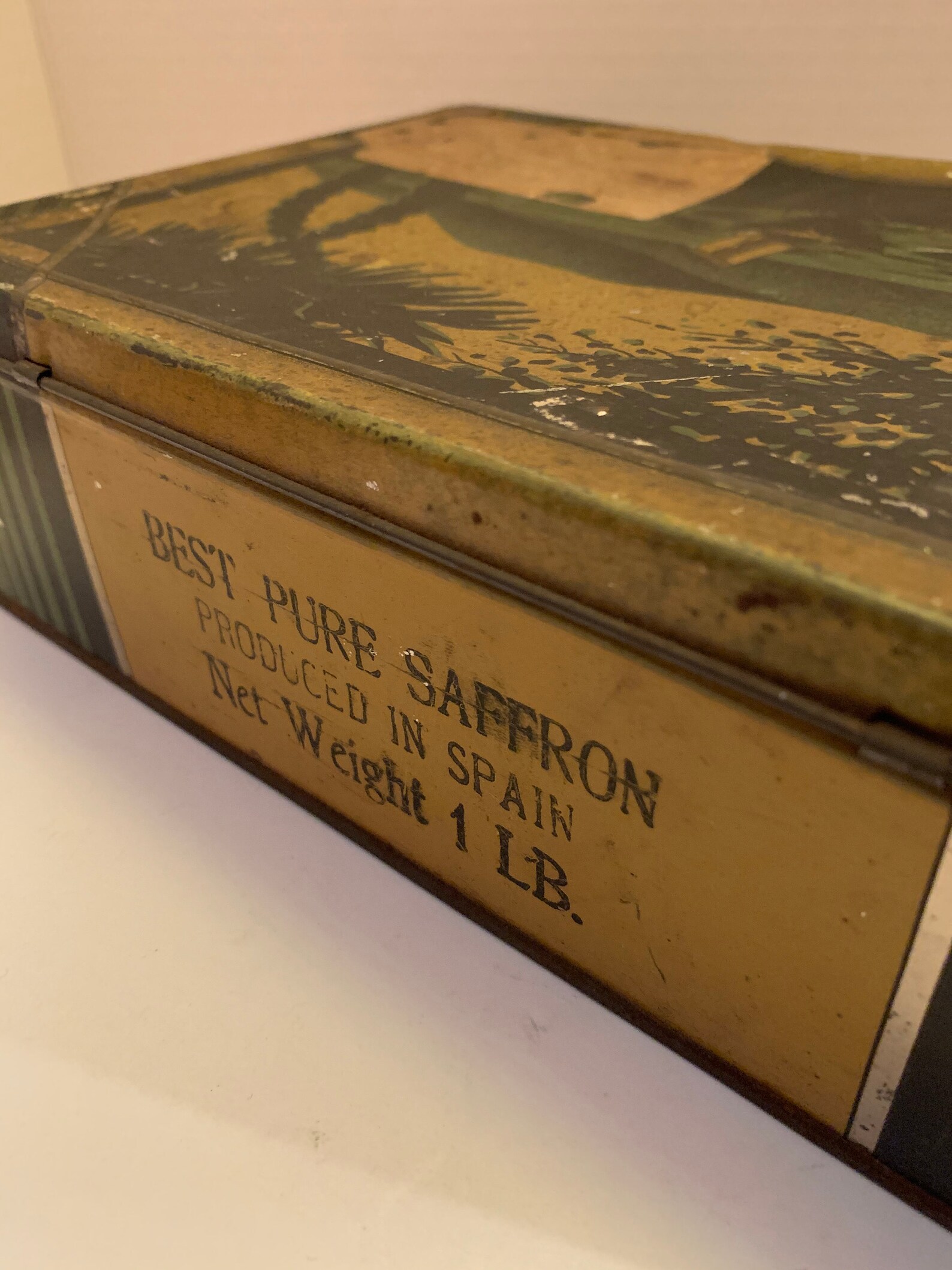 Rare Vintage Litho Saffron Tin With Hinged Lid Made in Spain - Etsy UK