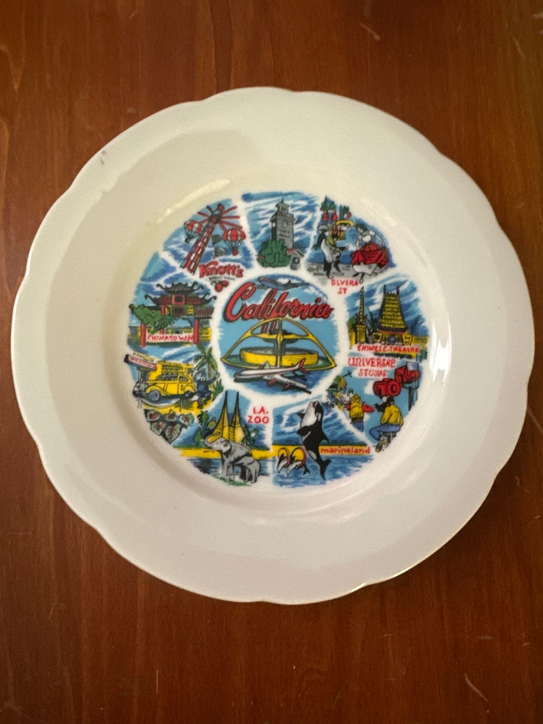 Vintage California Souvenir Plate - Etsy