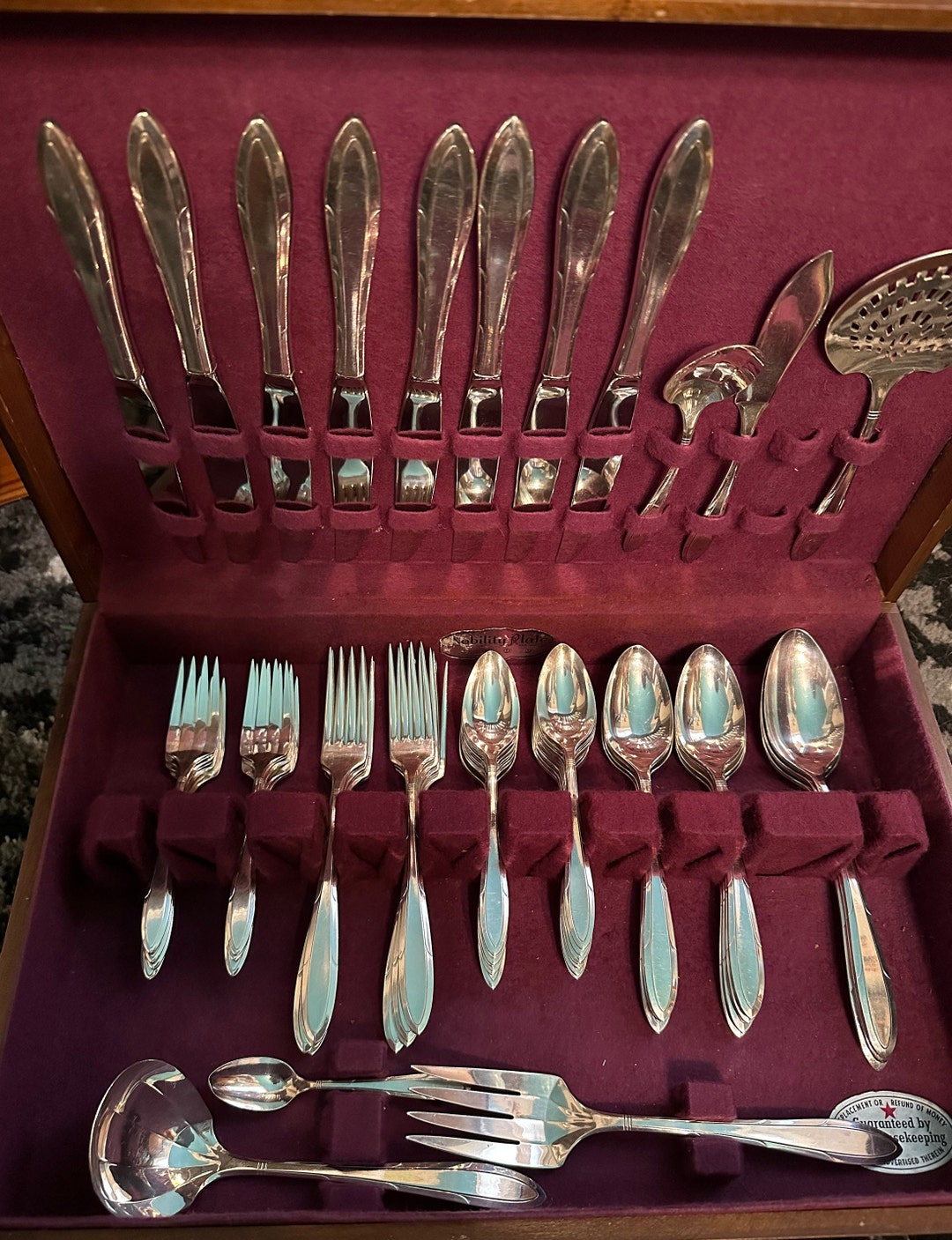 Nobility Plate “reverie” 1937 Complete Silver Plate Service for Eight ...