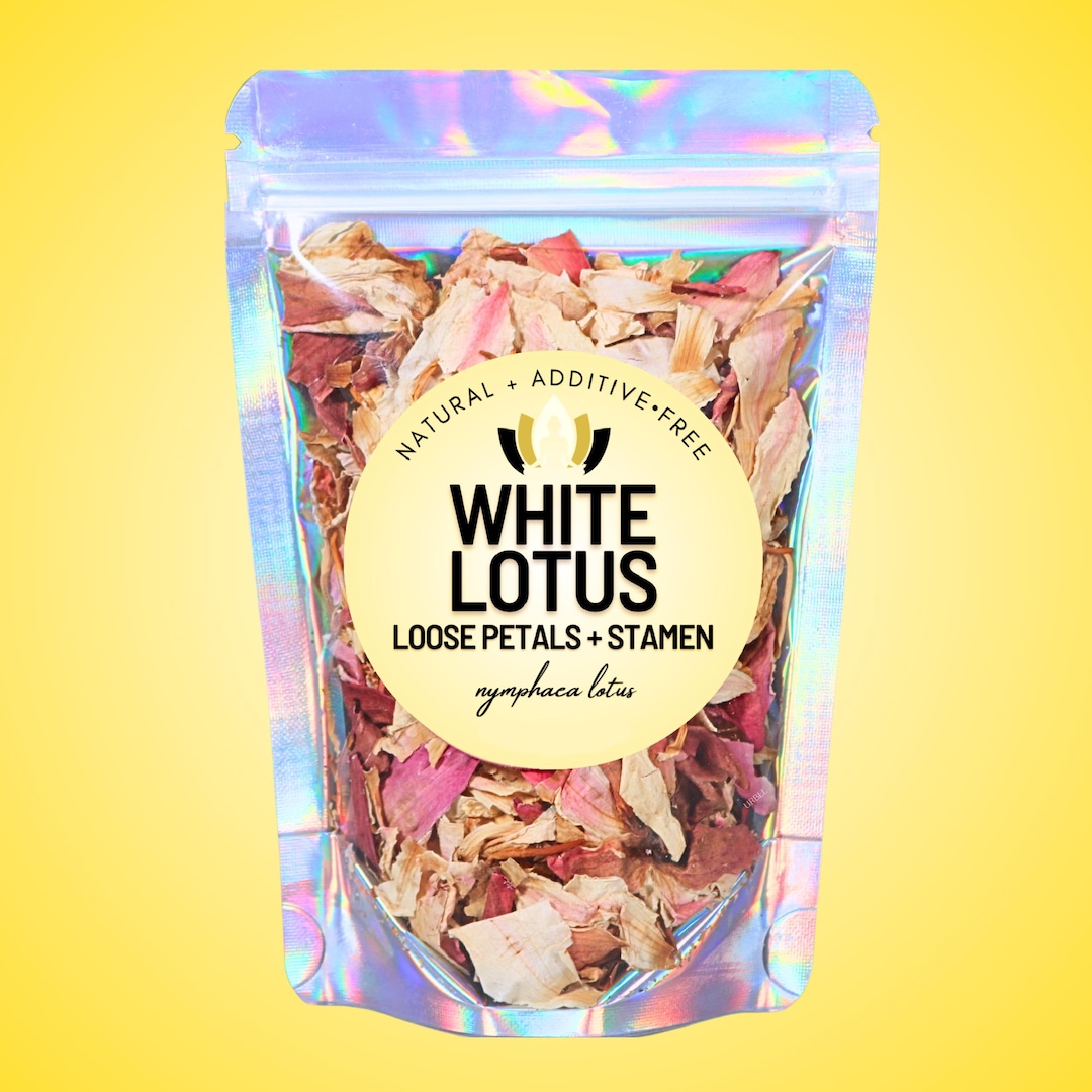 White Lotus Petals • Nymphaea Lotus • Natural Whole Dried Flowers for ...