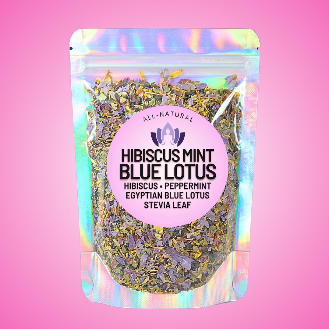 Hibiscus Mint Blue Lotus Tea • Artisan Herbal Tea • All-natural • Zero ...