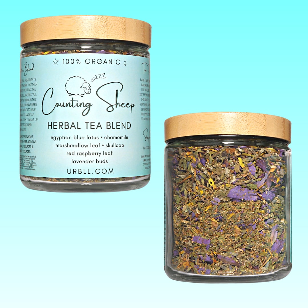 Counting Sheep Herbal Tea Blend in Glass Jar Sleepy Organic Herbal ...