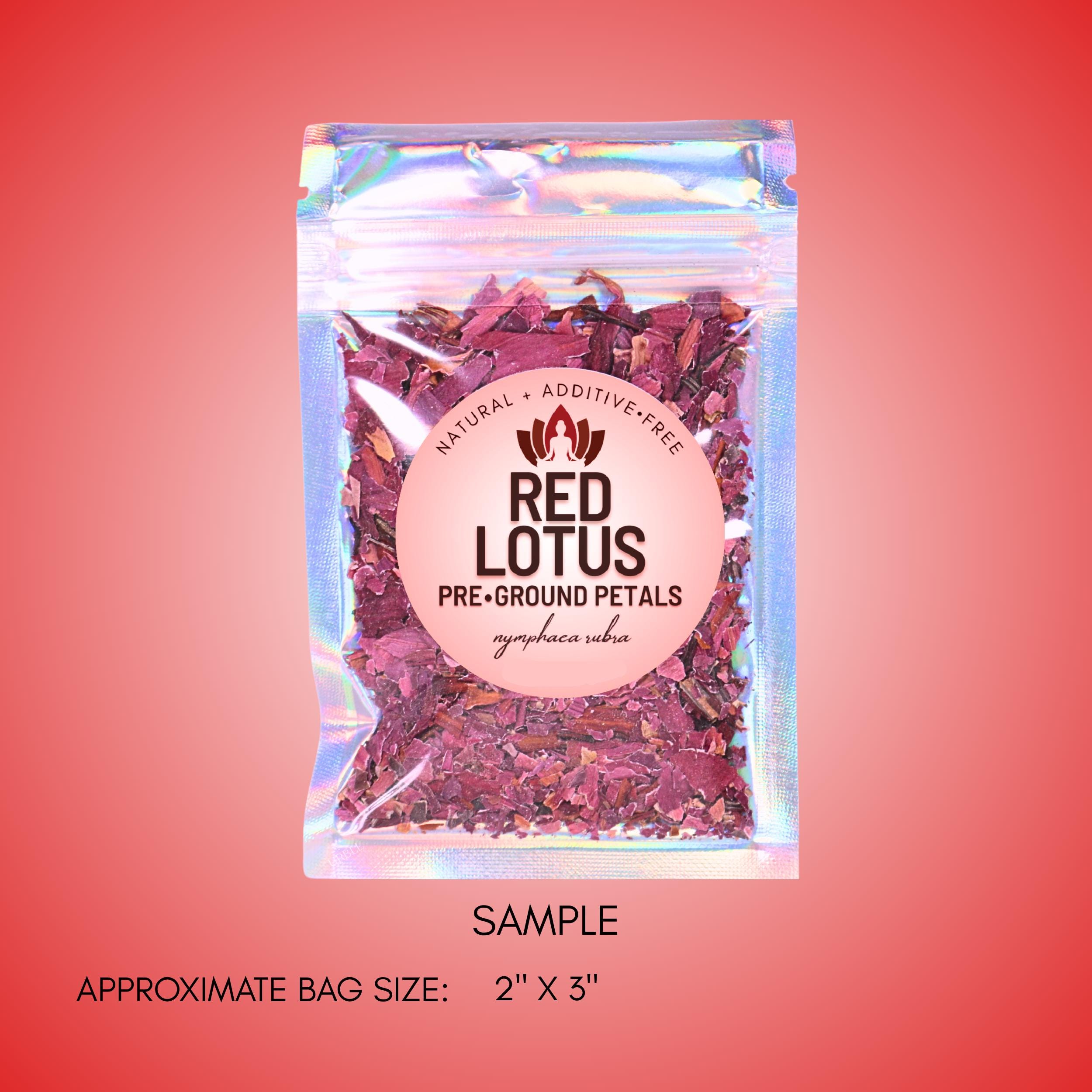 Pre-ground Red Lotus • All-natural • Additive-free • Nymphaea Rubra ...