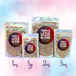 Triple Lotus Pre-ground Blend Egyptian Blue Lotus Sacred White Lotus ...