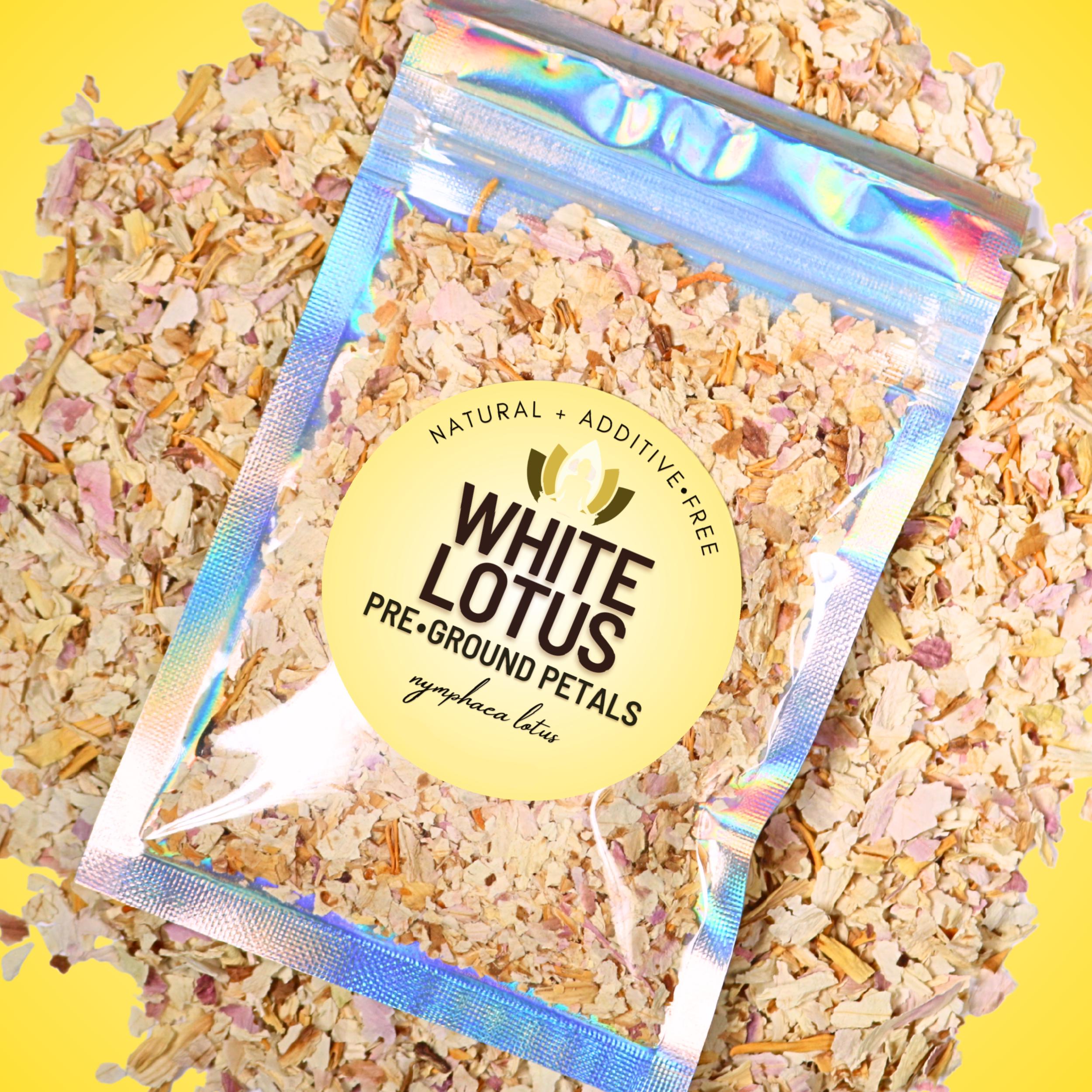 Pre-ground White Lotus • All-natural • Additive-free • Nymphaea Lotus ...