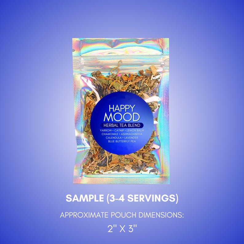 Happy Mood Tea • All-natural Chamomile, Lemon Balm, Ashwagandha ...