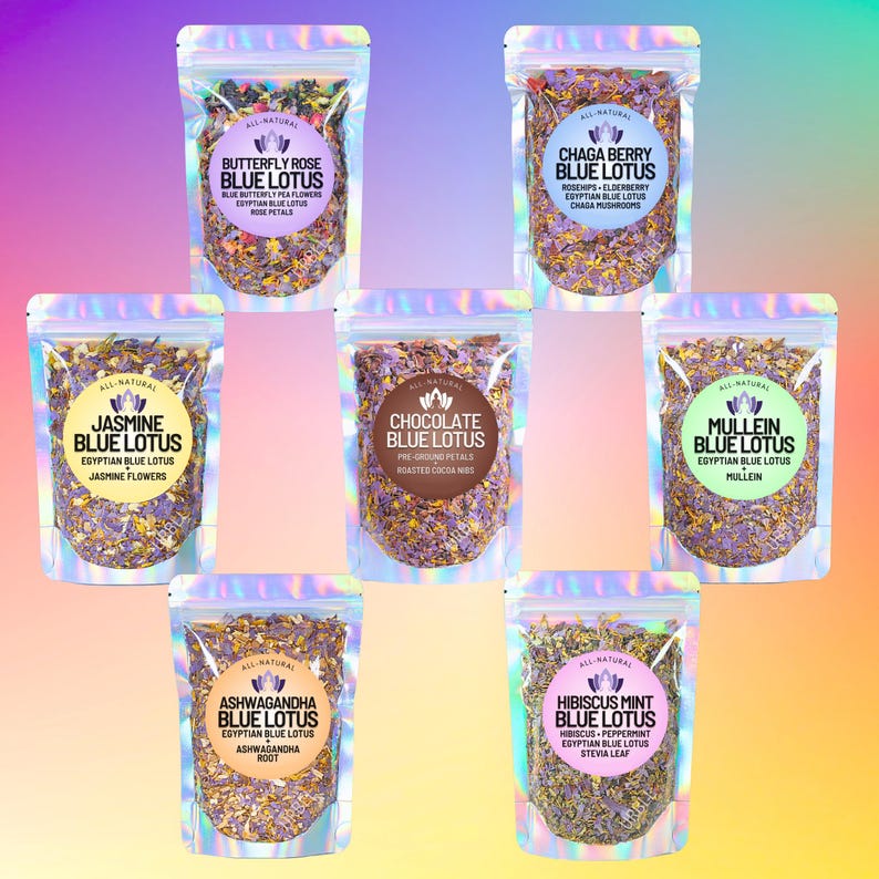 Chaga Berry Blue Lotus Tea • Egyptian Lotus Herbal Blend • Mushroom ...
