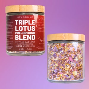 Triple Lotus Pre-ground Blend Egyptian Blue Lotus Sacred White Lotus ...