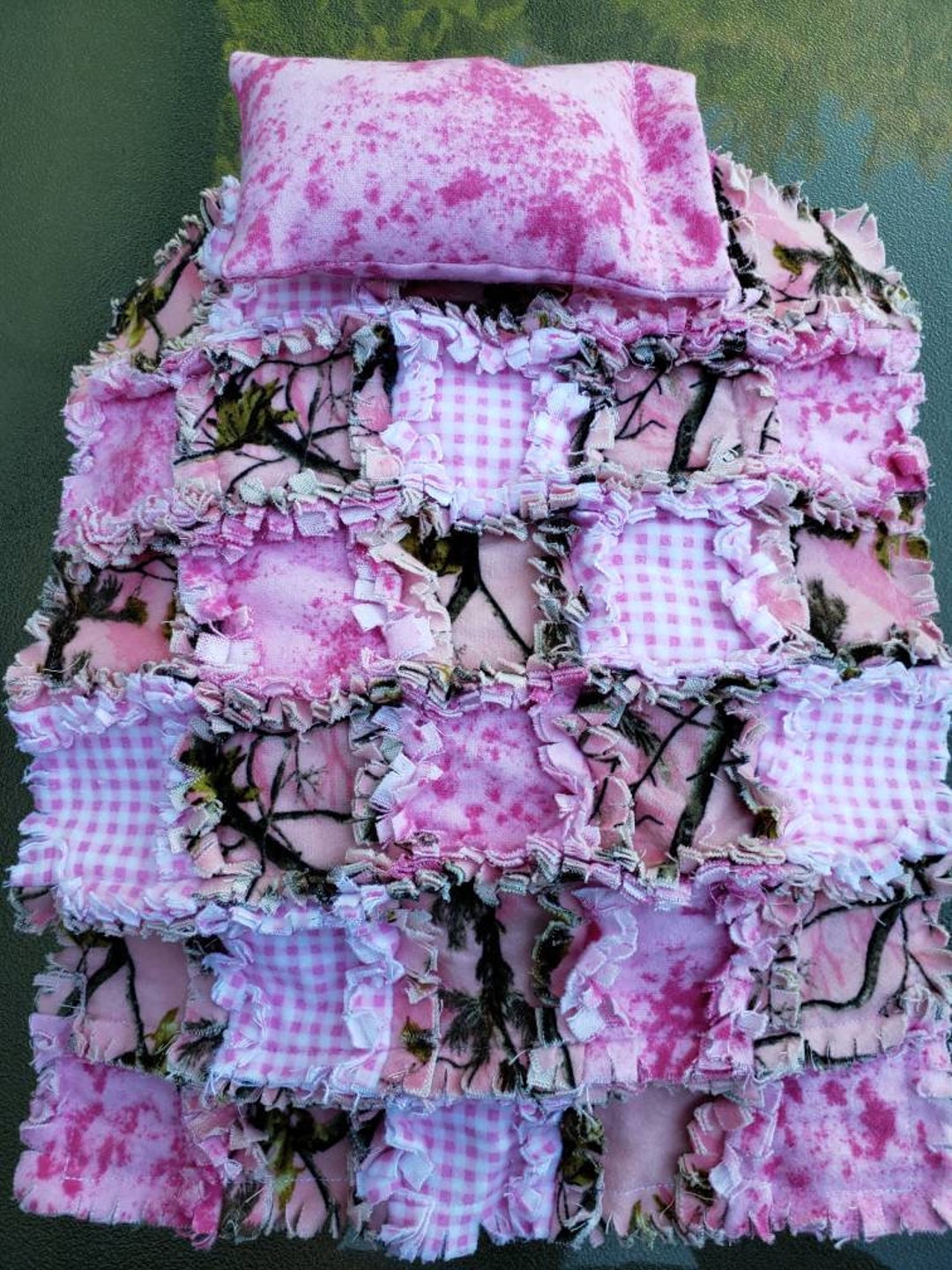 Barbie Quilts handmade Barbie Rag Quilt & Pillow - Etsy