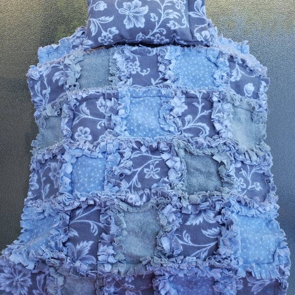 Rag Quilt Pillow - Etsy