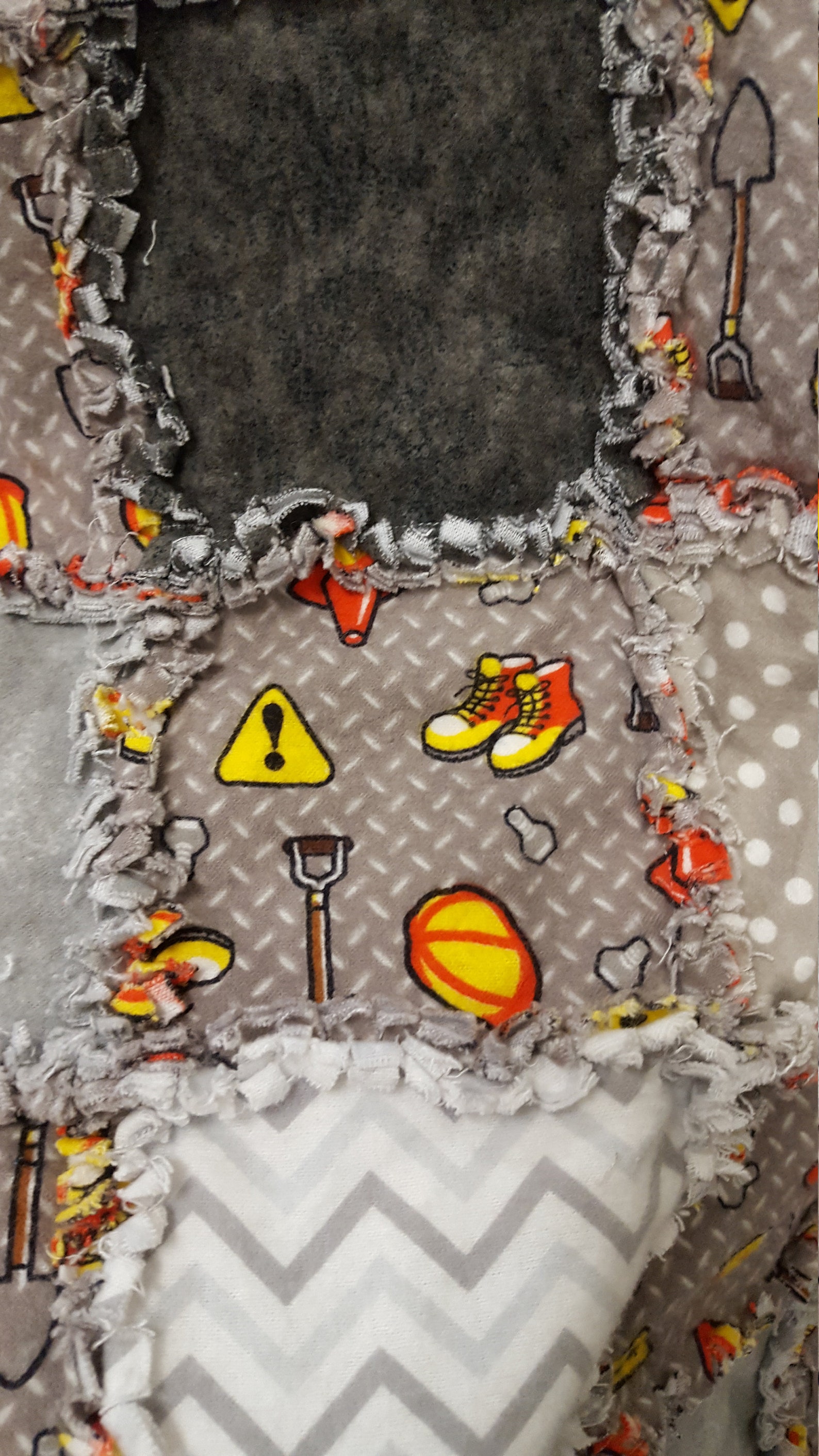 Handmade Construction Rag Quilt C-26 - Etsy Canada