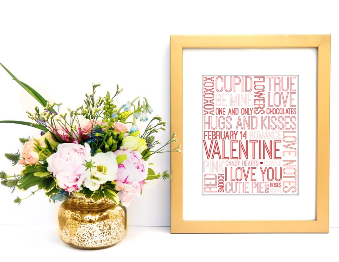 Valentine's Day Subway Art, DIGITAL DOWNLOAD, Printable Wall Art ...