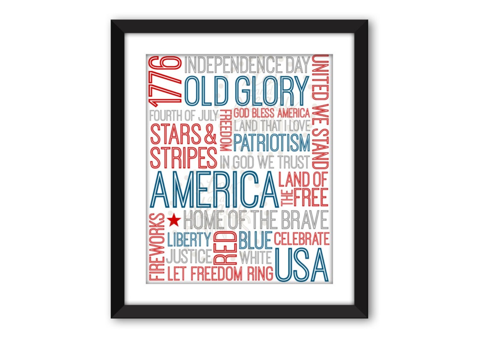 Fourth of July Subway Art DIGITAL DOWNLOAD Independence Day - Etsy