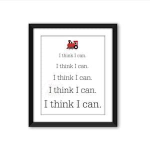 I Think I Can, DIGITAL DOWNLOAD, Train Decor, Typographic Art, Boy ...