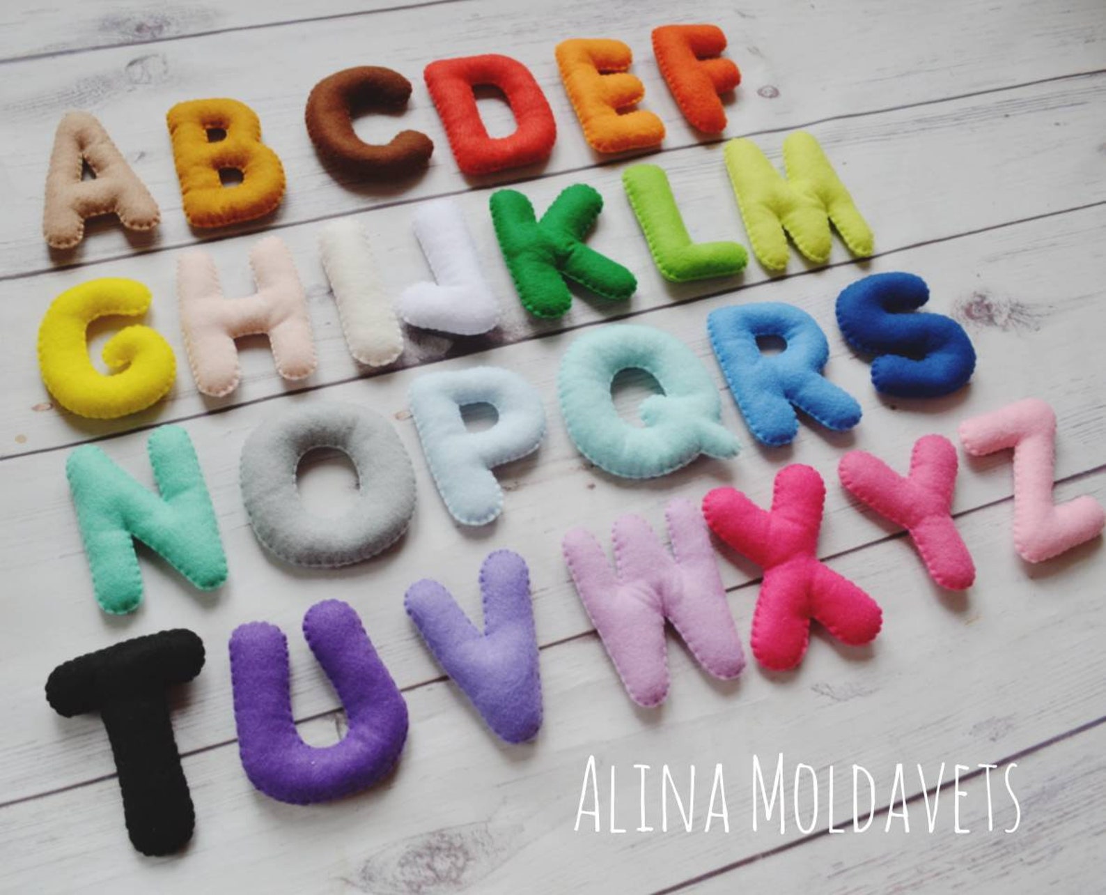 Colorful Felt Alphabet felt alphabet felt letters | Etsy