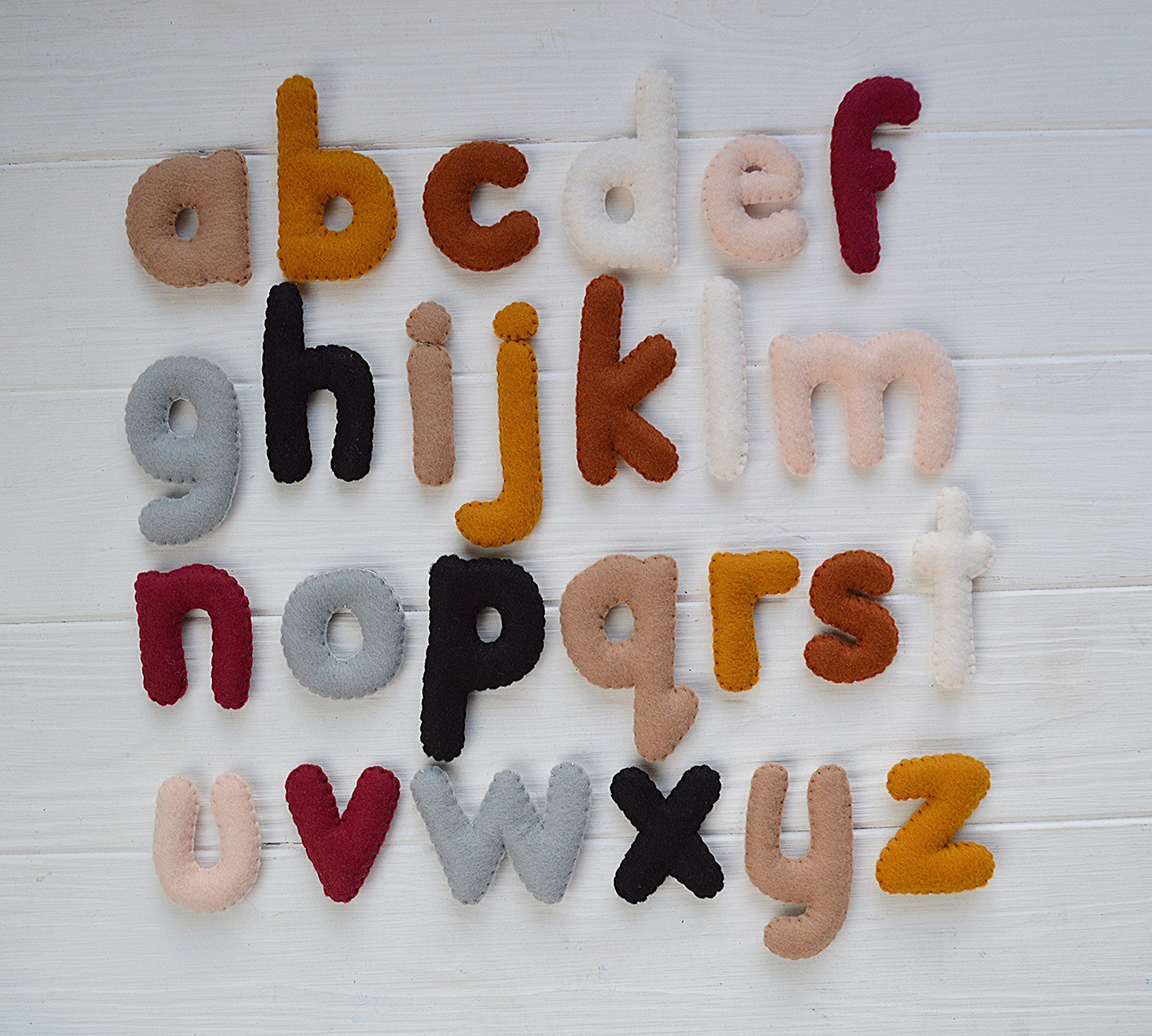 Colorful Felt Alphabet lower case felt alphabet felt | Etsy