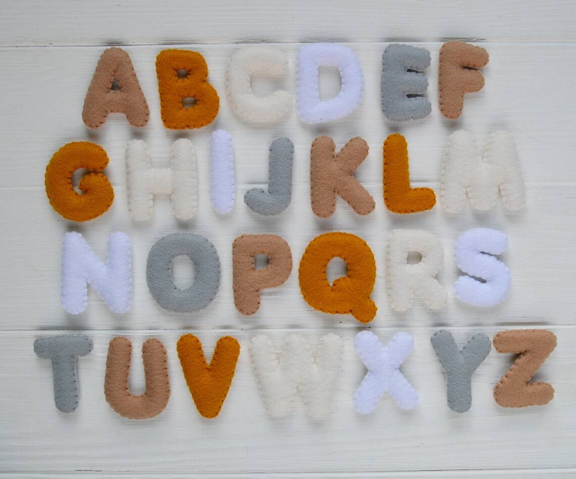 Colorful Felt Alphabet Felt Alphabet Felt Letters | Etsy