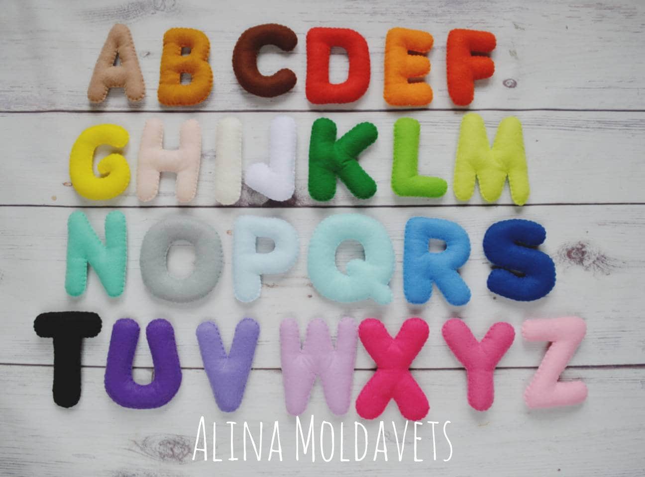 Colorful Felt Alphabet felt alphabet felt letters | Etsy
