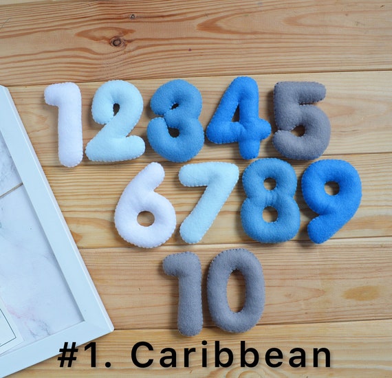 Felt Numbers-felt Numbers Baby-stuffed Felt Numbers-felt Puffy - Etsy