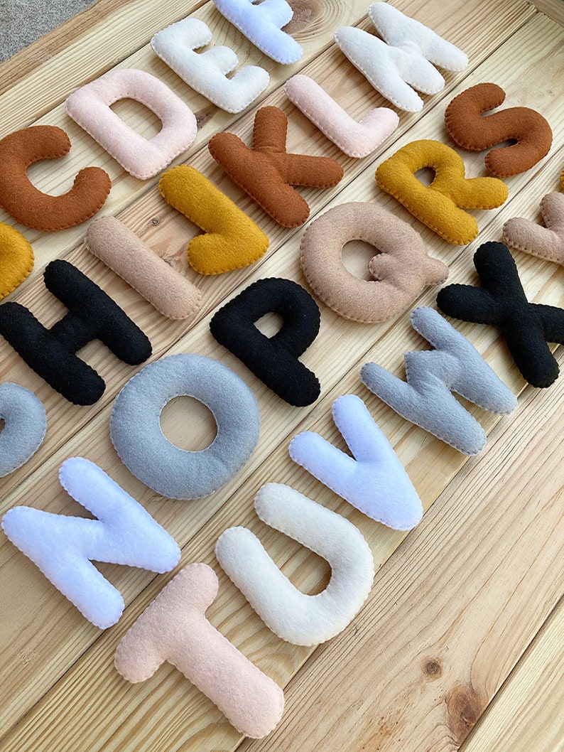 Colorful Felt Alphabet Felt Alphabet Felt Letters | Etsy