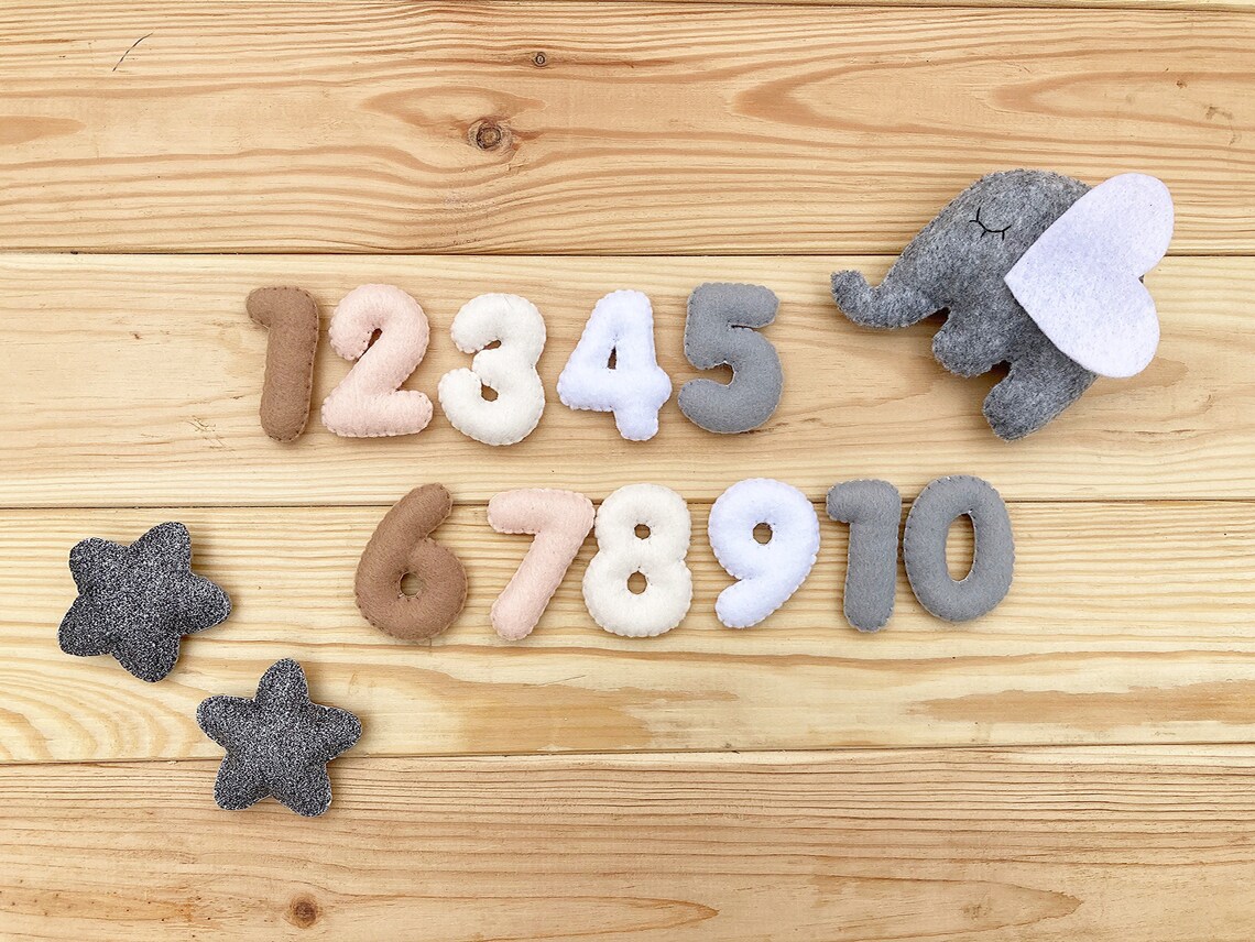 Colorful Felt numbers felt numbers felt numbers 1-10 | Etsy