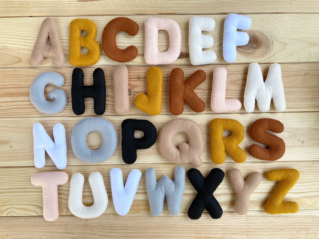 Colorful Felt Alphabet Felt Alphabet Felt Letters - Etsy