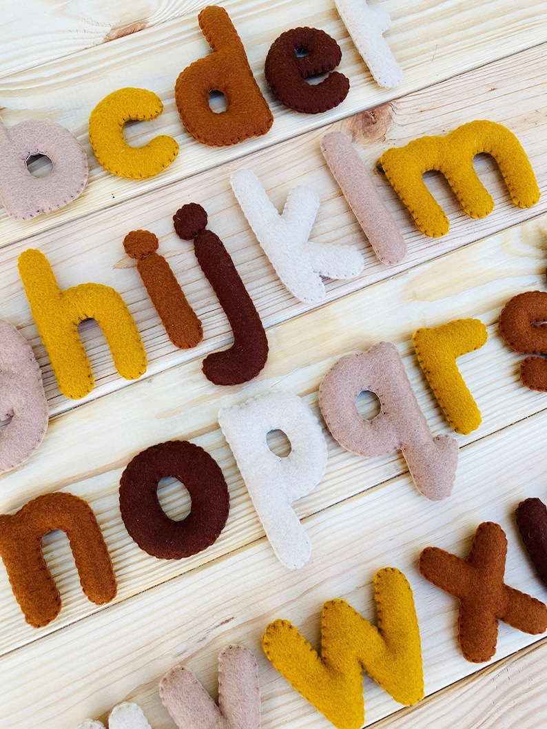 Lower case felt alphabet felt letters educational game | Etsy